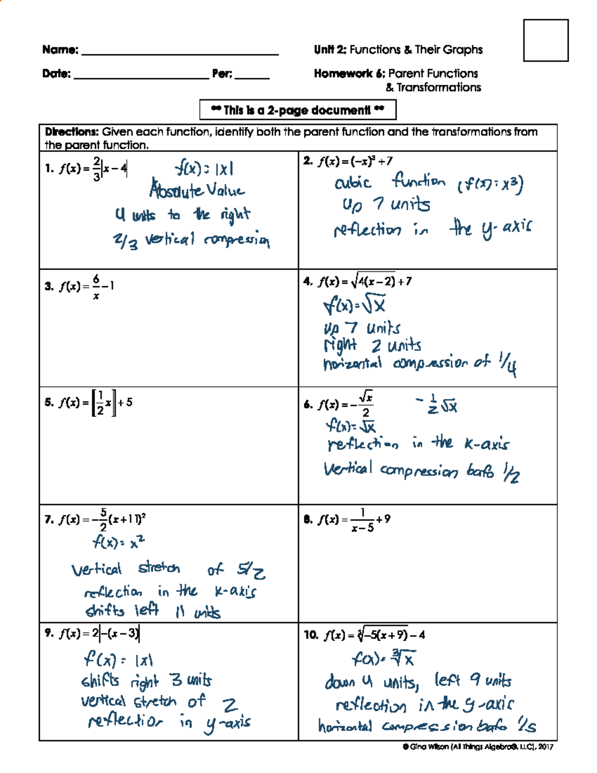 Homework 6 Transformations Practice - Studocu