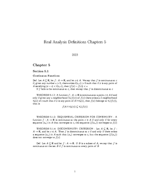 Real Analysis Definitions Chapter 2 - The Algebraic and Order ...