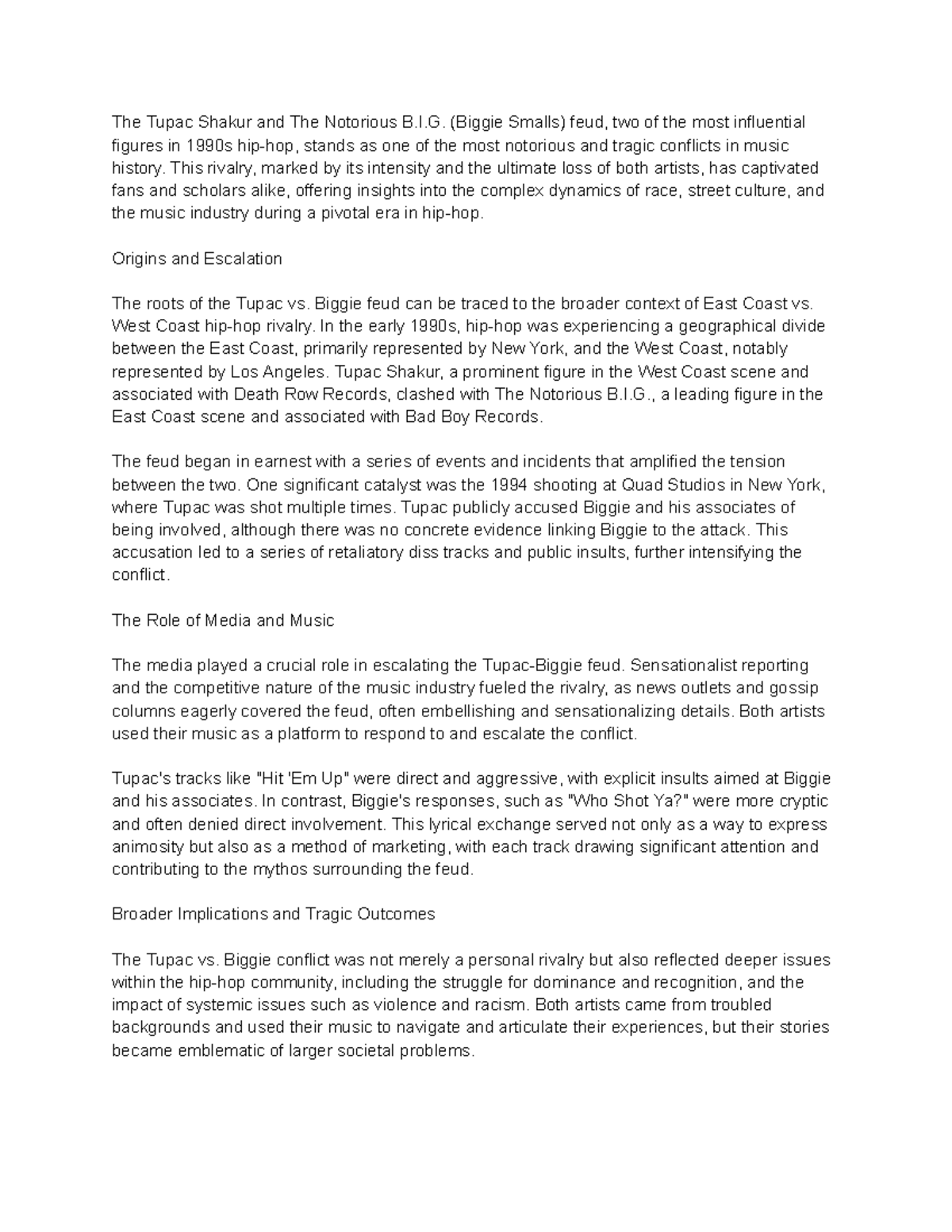 Pop Culture Essay - Use this as reference for your assignments - The ...