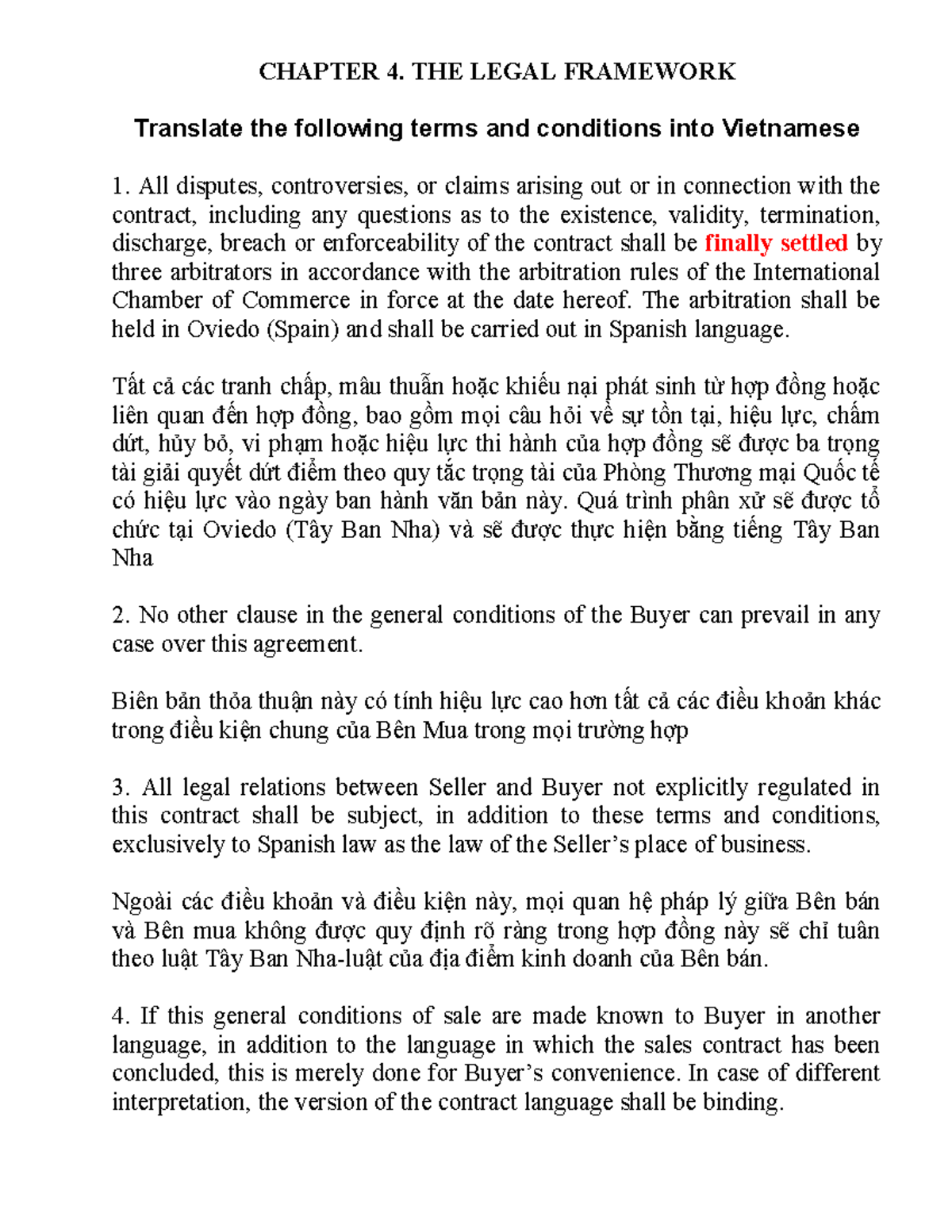 Chapter 4- Assignment 1- English Vietnamese Translation - CHAPTER 4. THE LEGAL FRAMEWORK ...