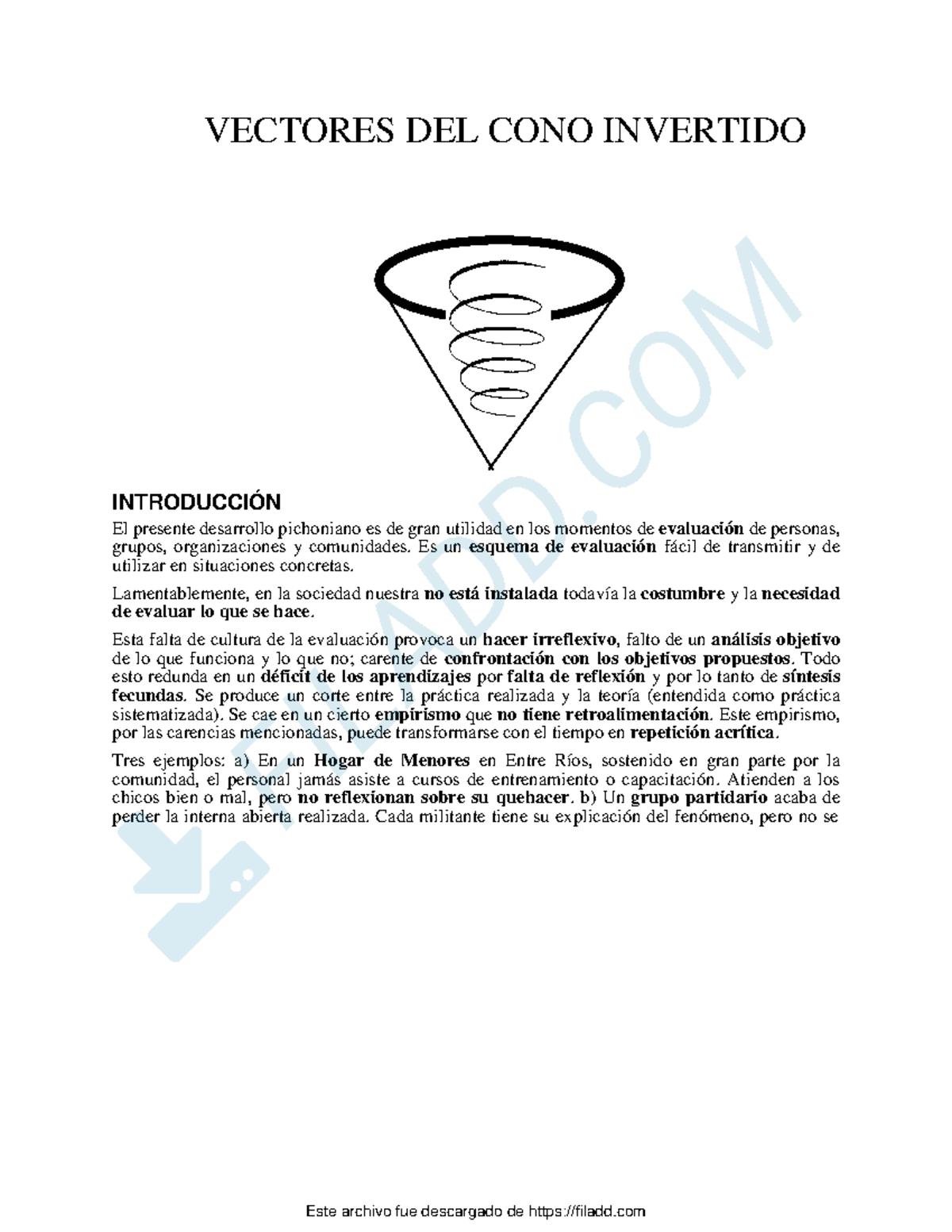 Vectores Del Cono Invertido - VECTORES DEL CONO INVERTIDO INTRODUCCIÓN ...