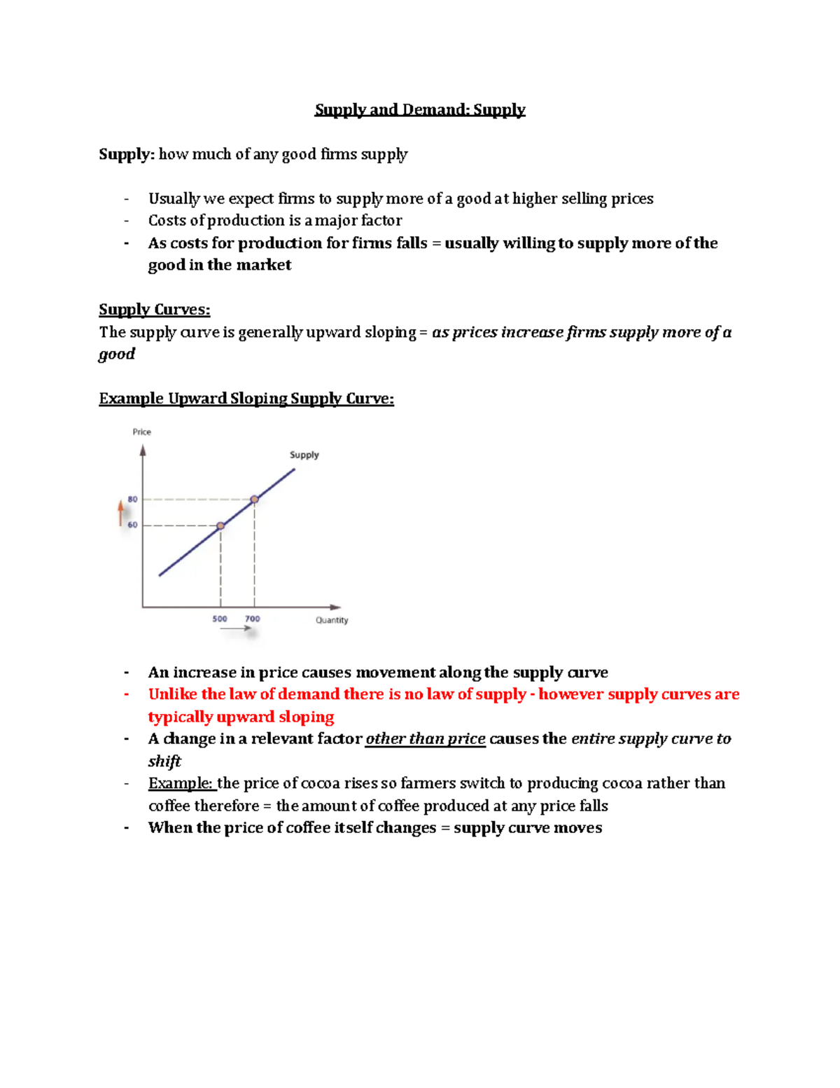 Managerial Economics Supply and Demand - Part 2 Rules of Supply ...
