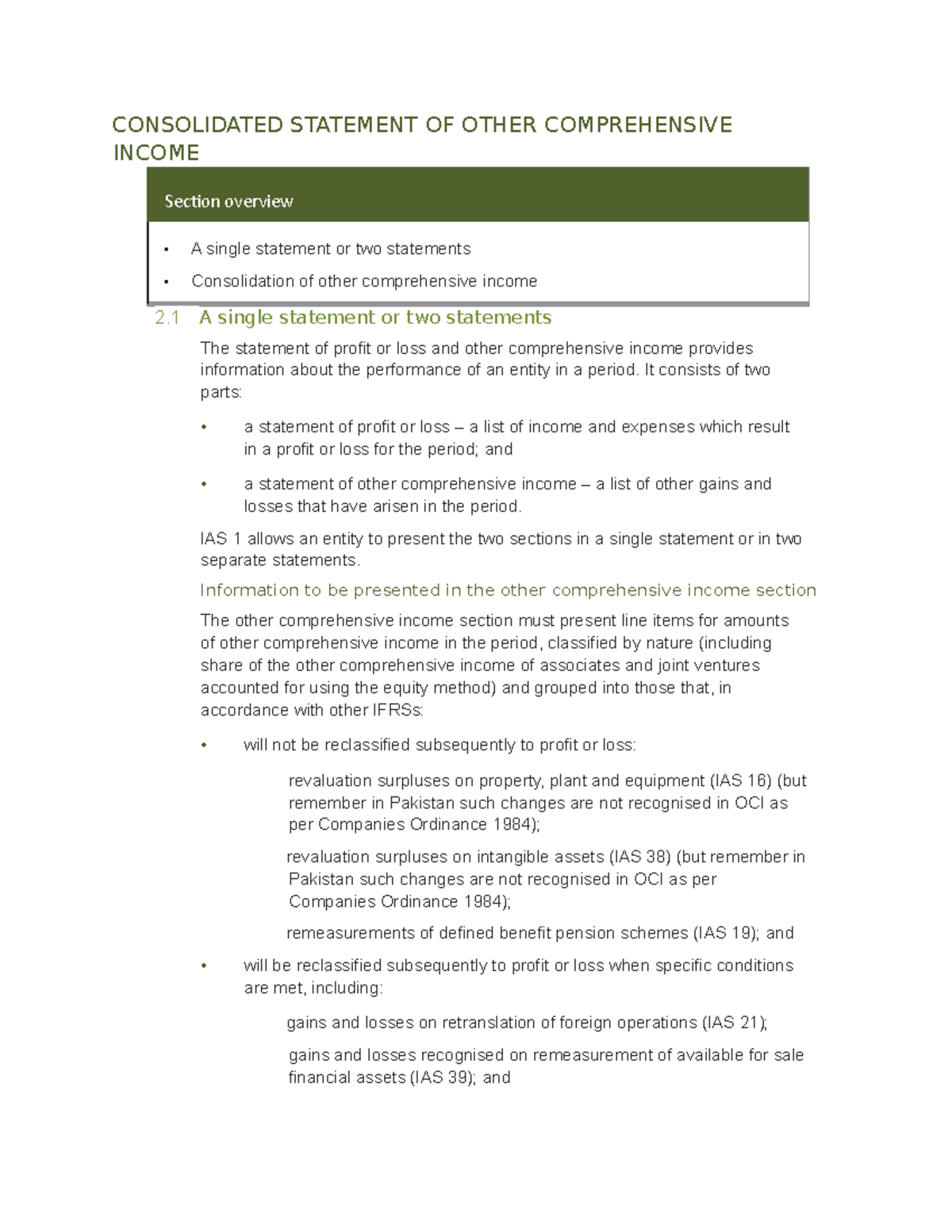 Consolidated Statement Of Other Comprehensive Income - CONSOLIDATED ...
