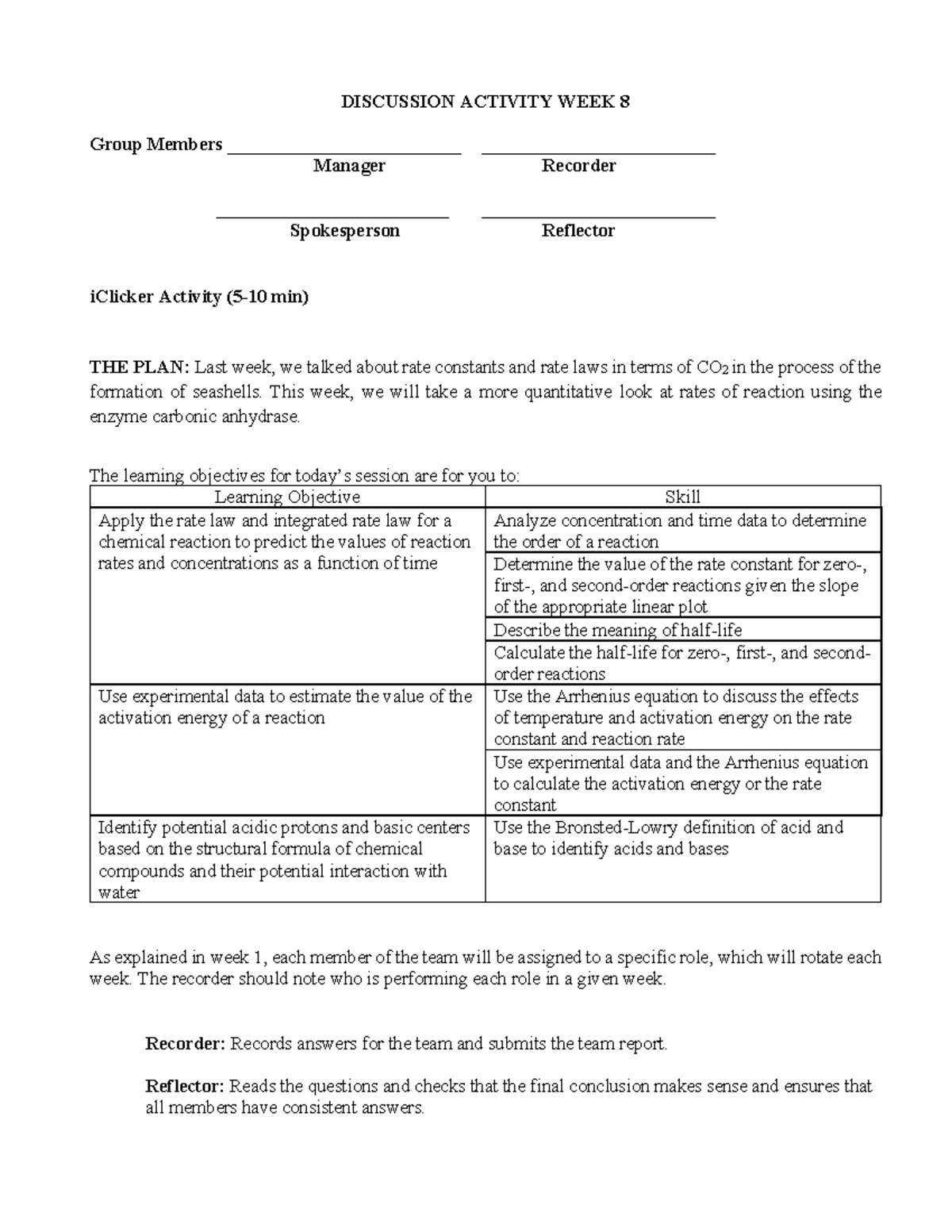 Discussion Week 8 - DISCUSSION ACTIVITY WEEK 8 Group Members ...