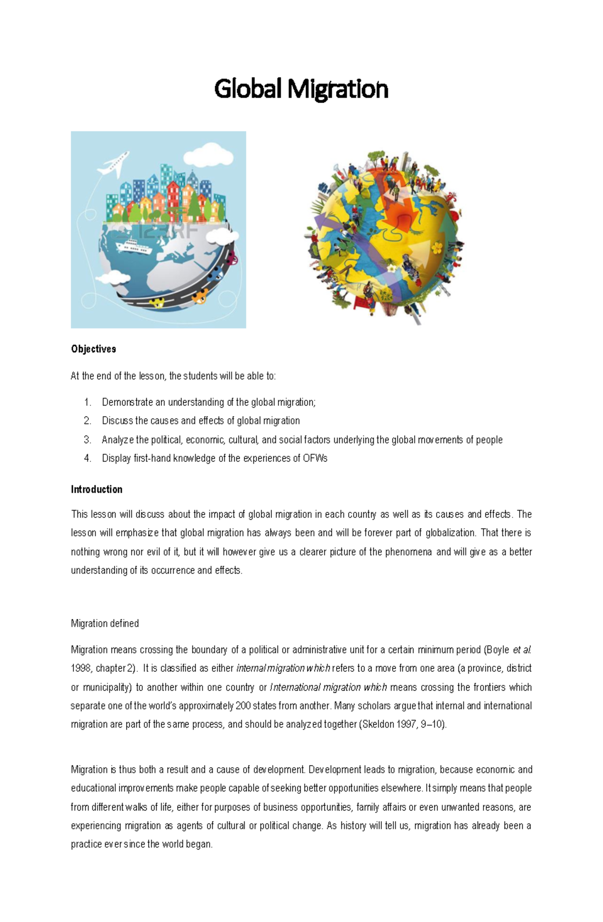 Global Migration to Global Citizenship References - Global Migration ...