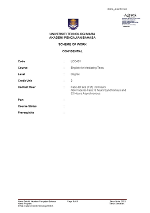 LCC401 SET 2 QP 20234 - CONFIDENTIAL 1 LCC/NOV 2023/LCC401/SET 2 TOTAL ...