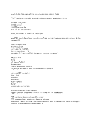 Burn Notes - cardiogenic shock mostly caused by MI relative (trapped ...