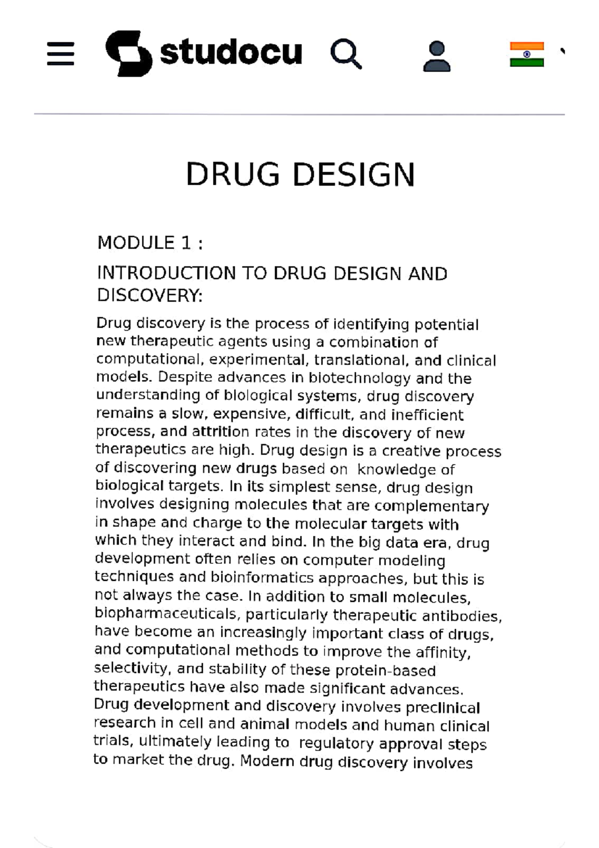 Doc Scanner 30 Sept 2024 11-55 am - studocu Q DRUG DESIGN MODULE 1 ...