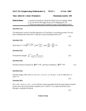 MAT291 lesson 10 - Detailed notes with solved examples - Engineering ...