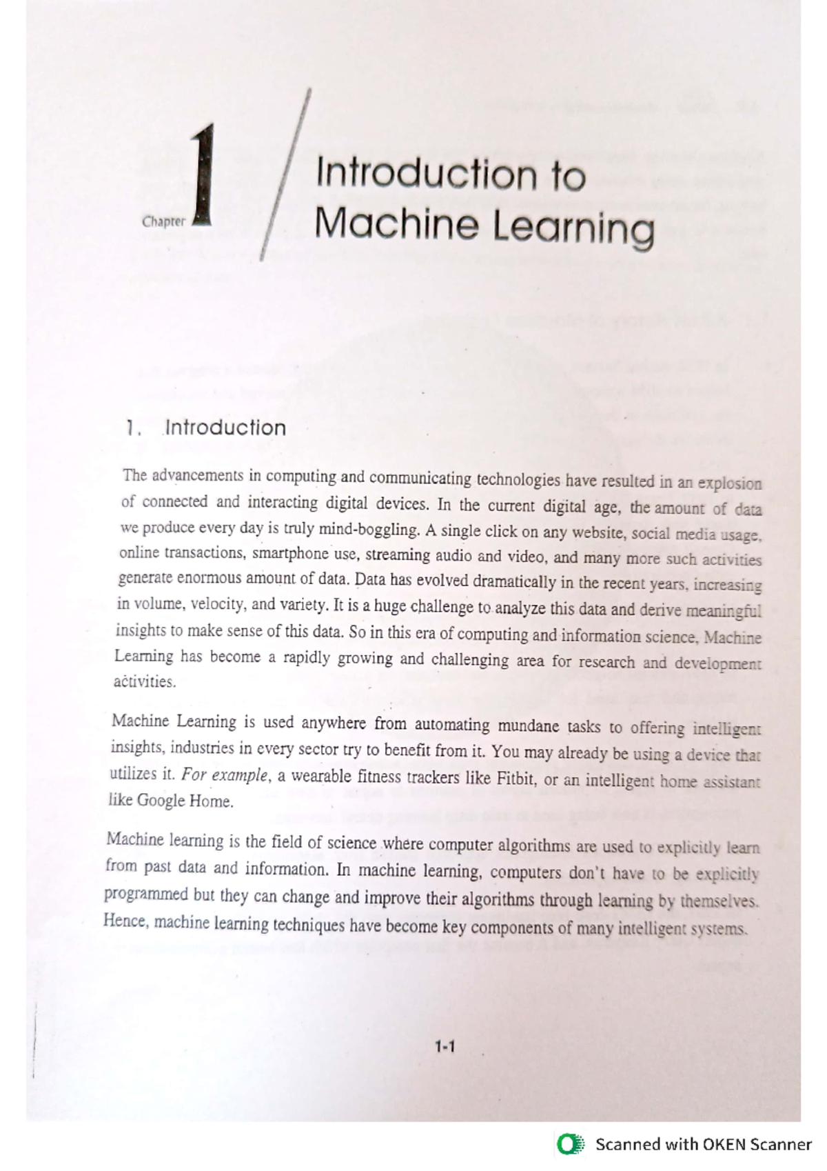 Chap 1 ml - MSc(computer Science) - Studocu
