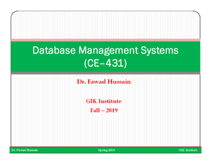 CS232L(DS)-Lab4 tasks - CS 232 L - DATABASE MANAGEMENT SYSTEMS LAB Lab ...