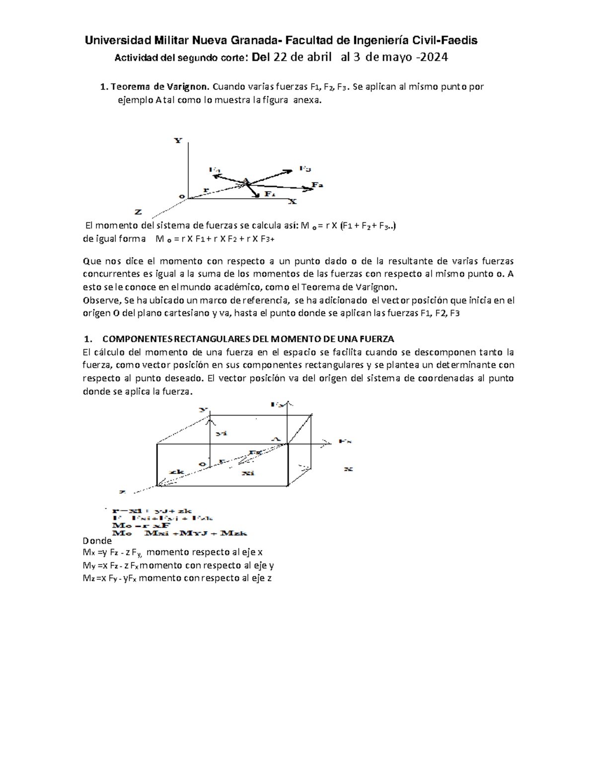 Actividad del segundo corte Ingenieria Civil Del 12 al 23 de Agosto de 2024 . Máxima fecha de ...