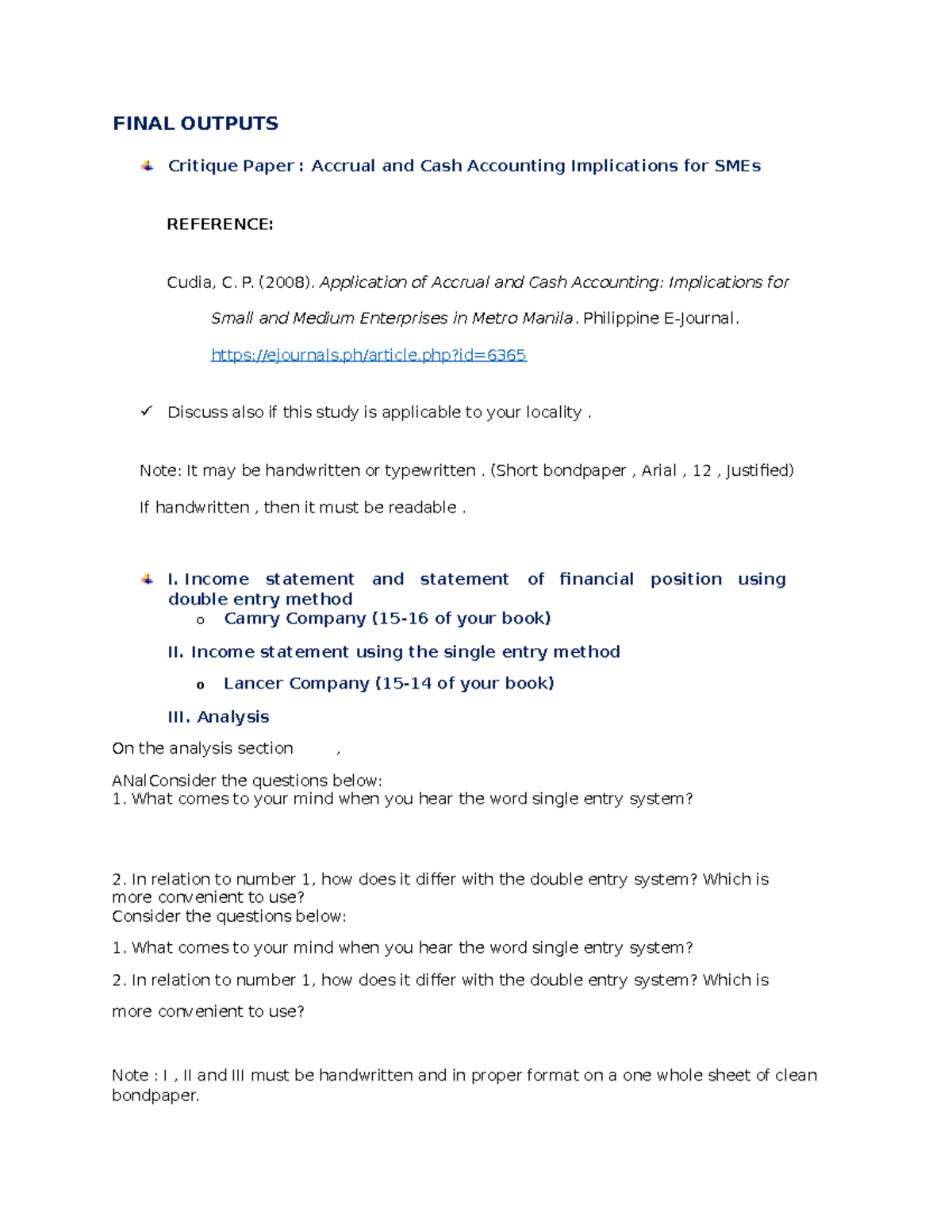 Final Output Instruction V2 - FINAL OUTPUTS Critique Paper : Accrual ...