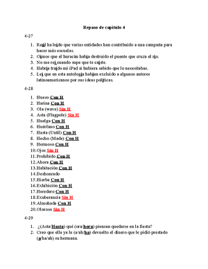 Spanish - notes - Practica : Una Visita al medico answers Juanito llego ...