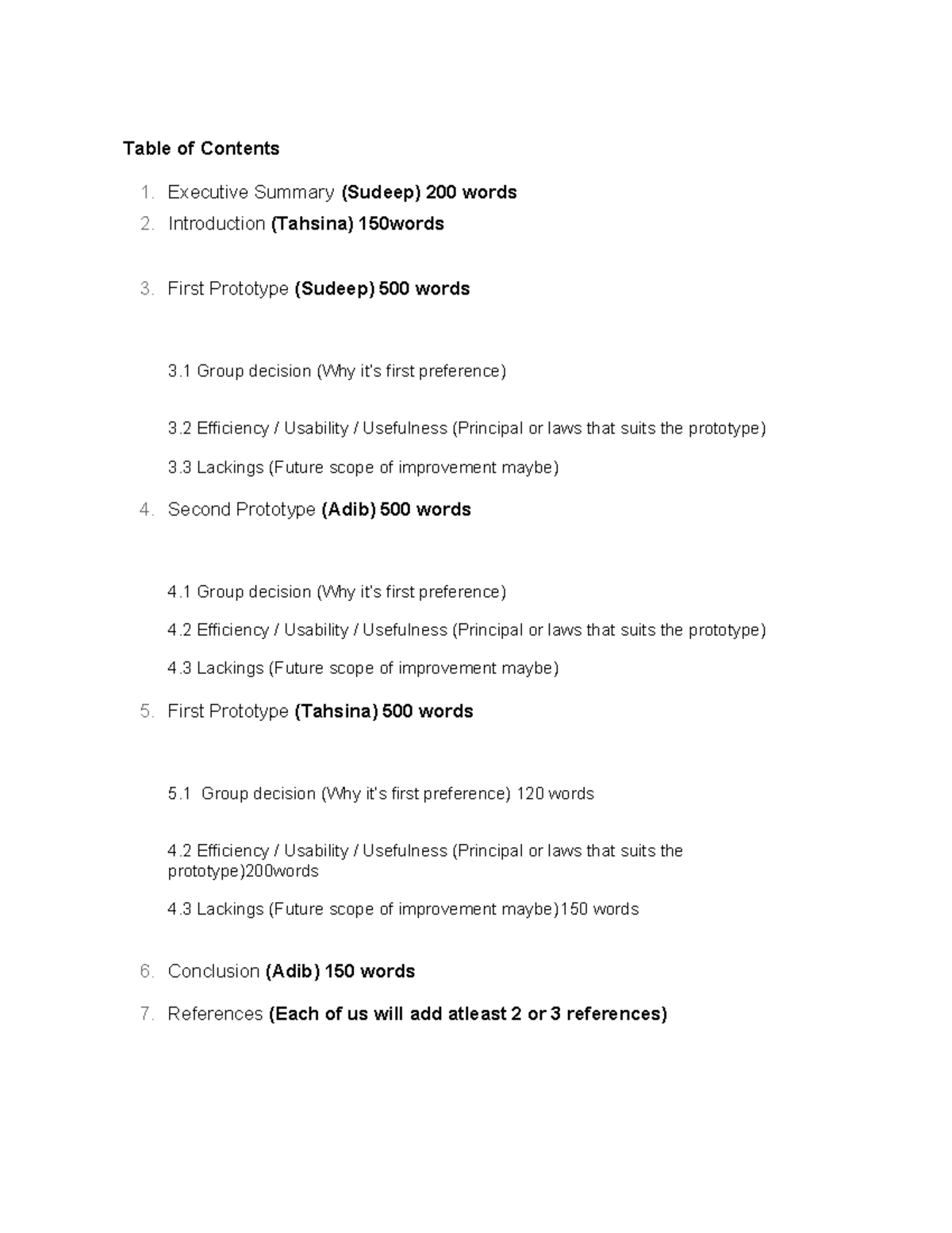 Task 03 structure - assignment - Table of Contents 1. Executive Summary ...