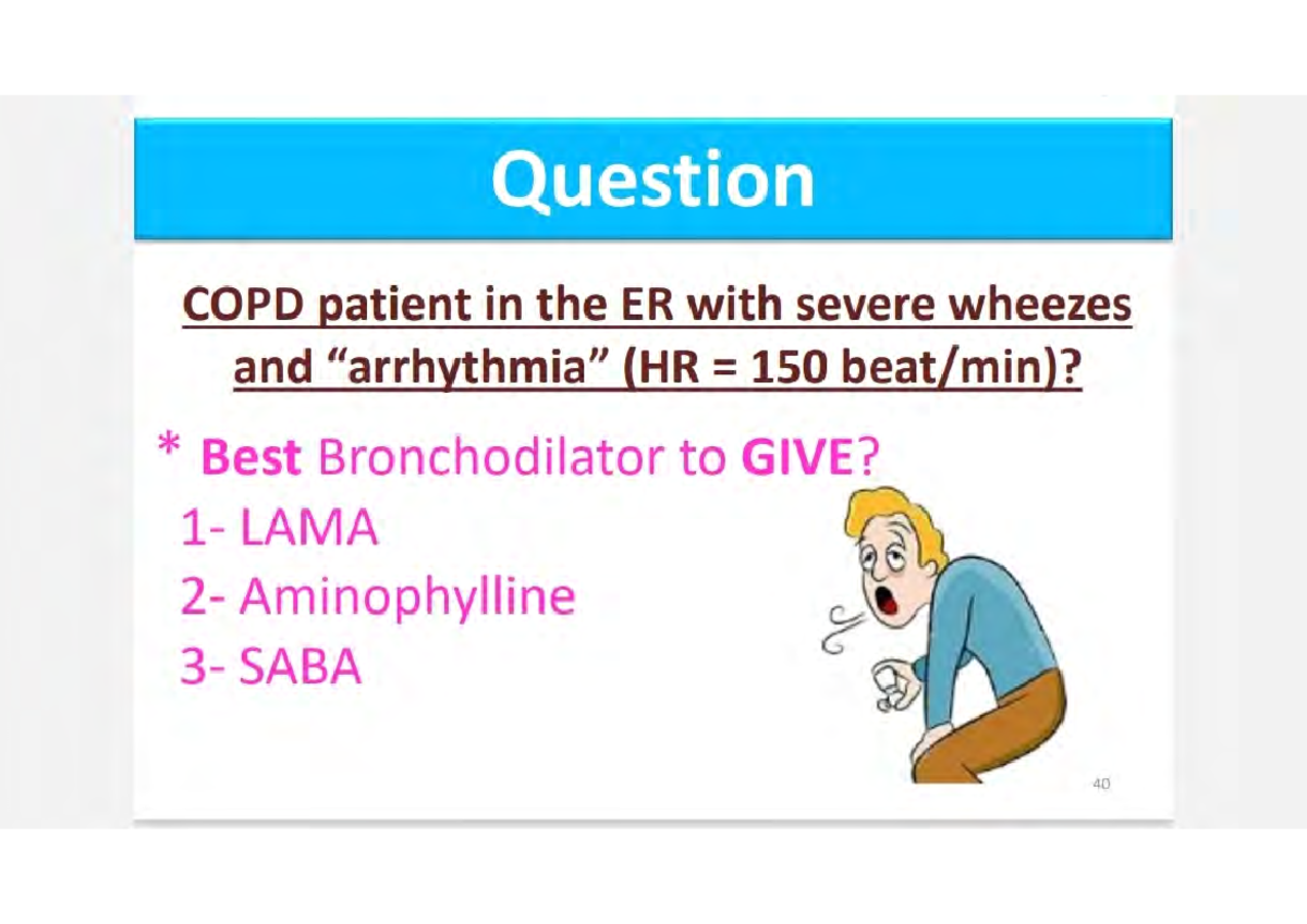 Icc1 اول ٤ اسابيع - icc1 - Question COPD patient in the ER with severe ...