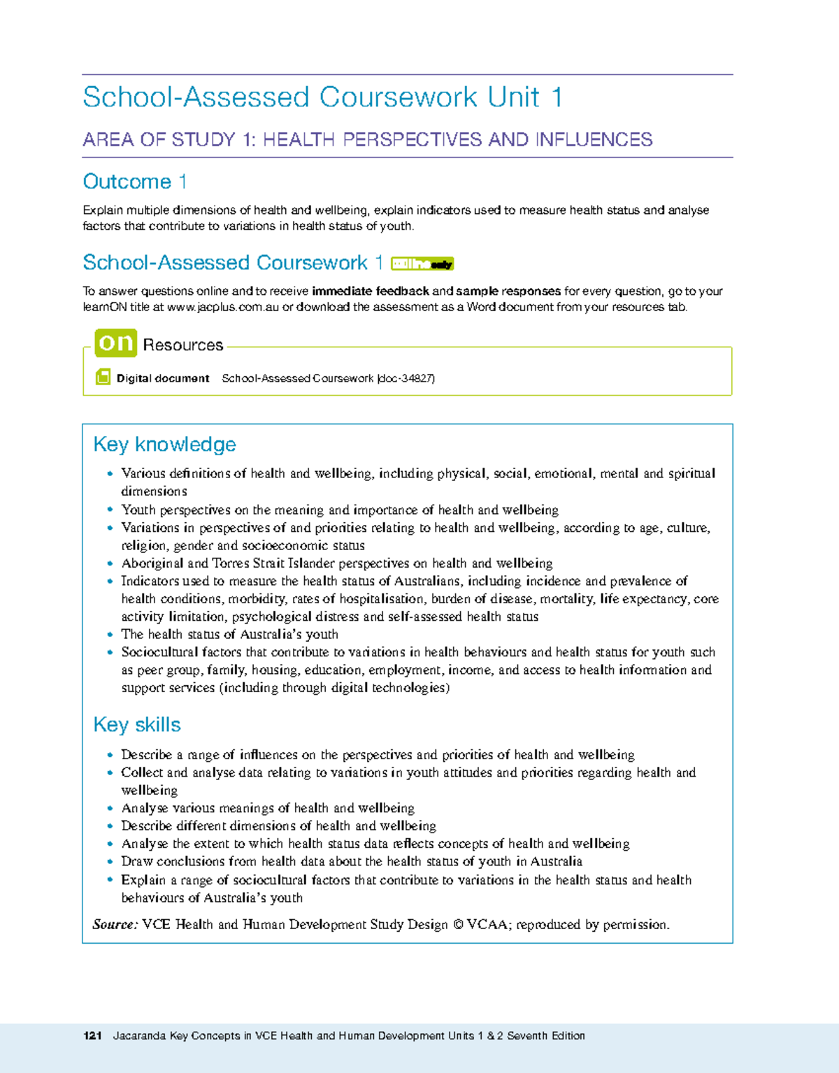 Unit 1 AOS1 - physical education - School-Assessed Coursework Unit 1 ...