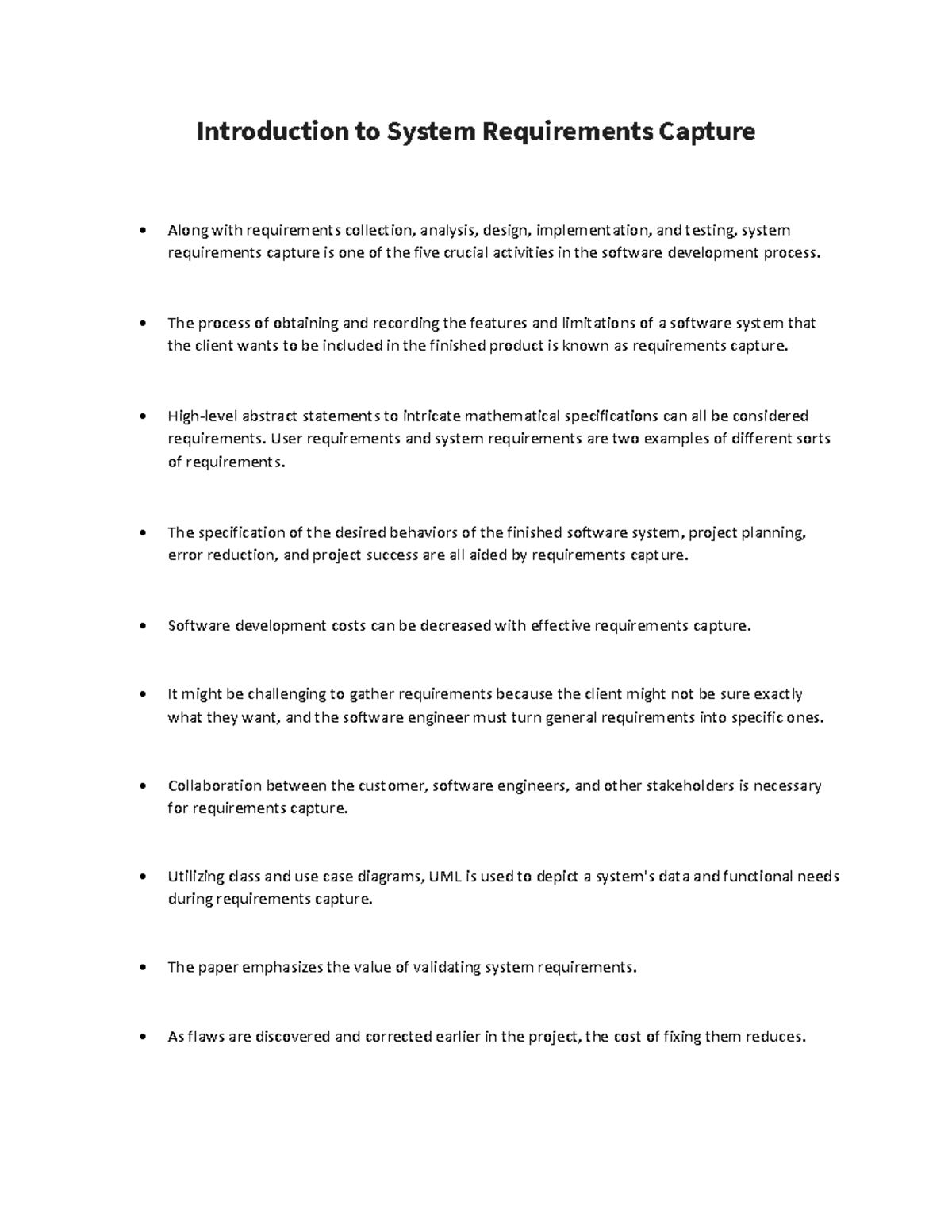 System Requirements Capture and Domain Modeling - Introduction to ...