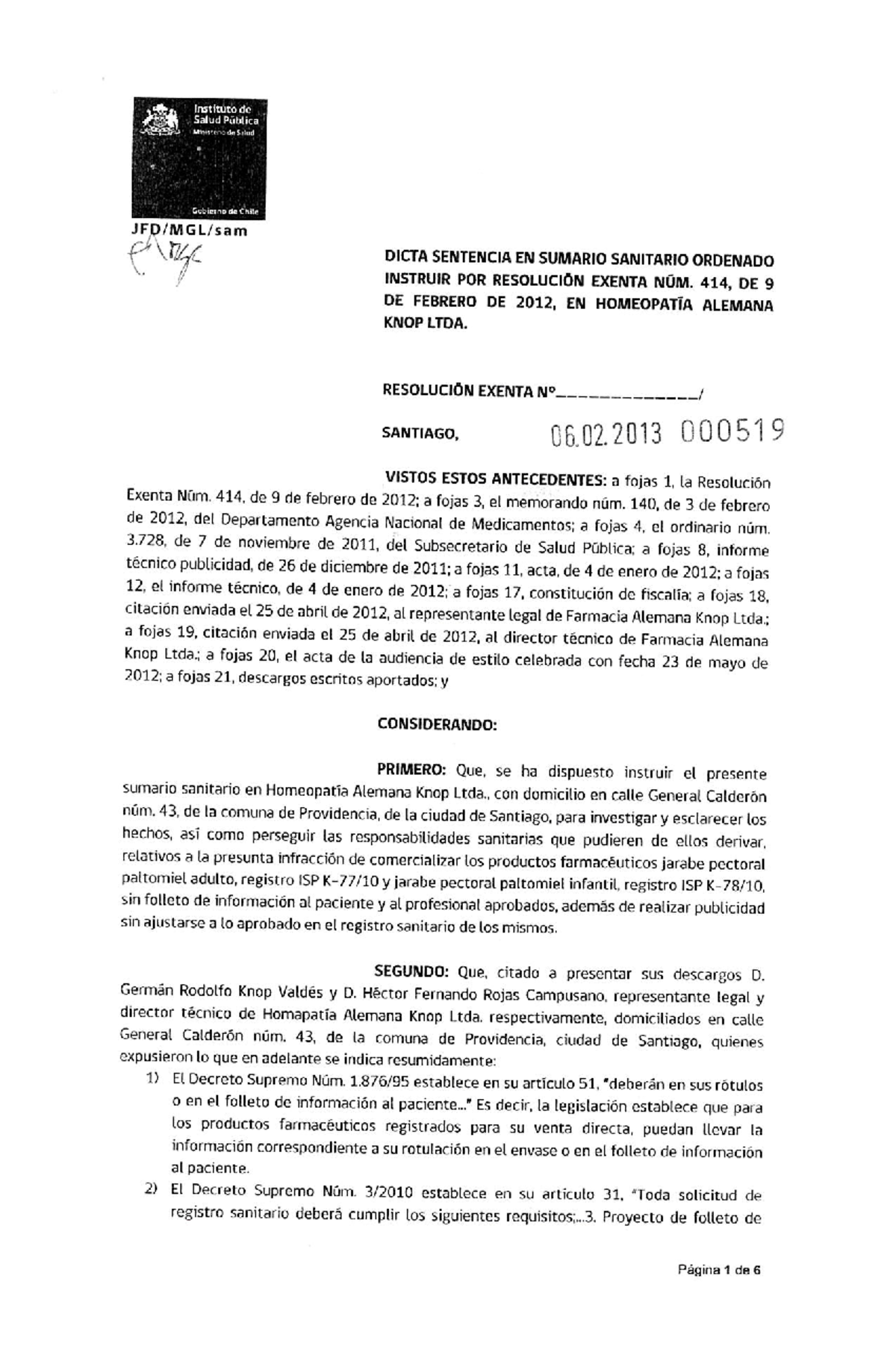 Resolución exenta 519 - Sexoañal - Derecho Comercial - Studocu