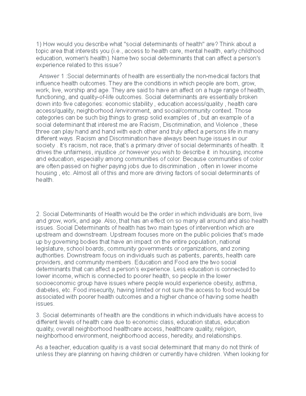 Module 3 discussion sw 378 - How would you describe what "social ...