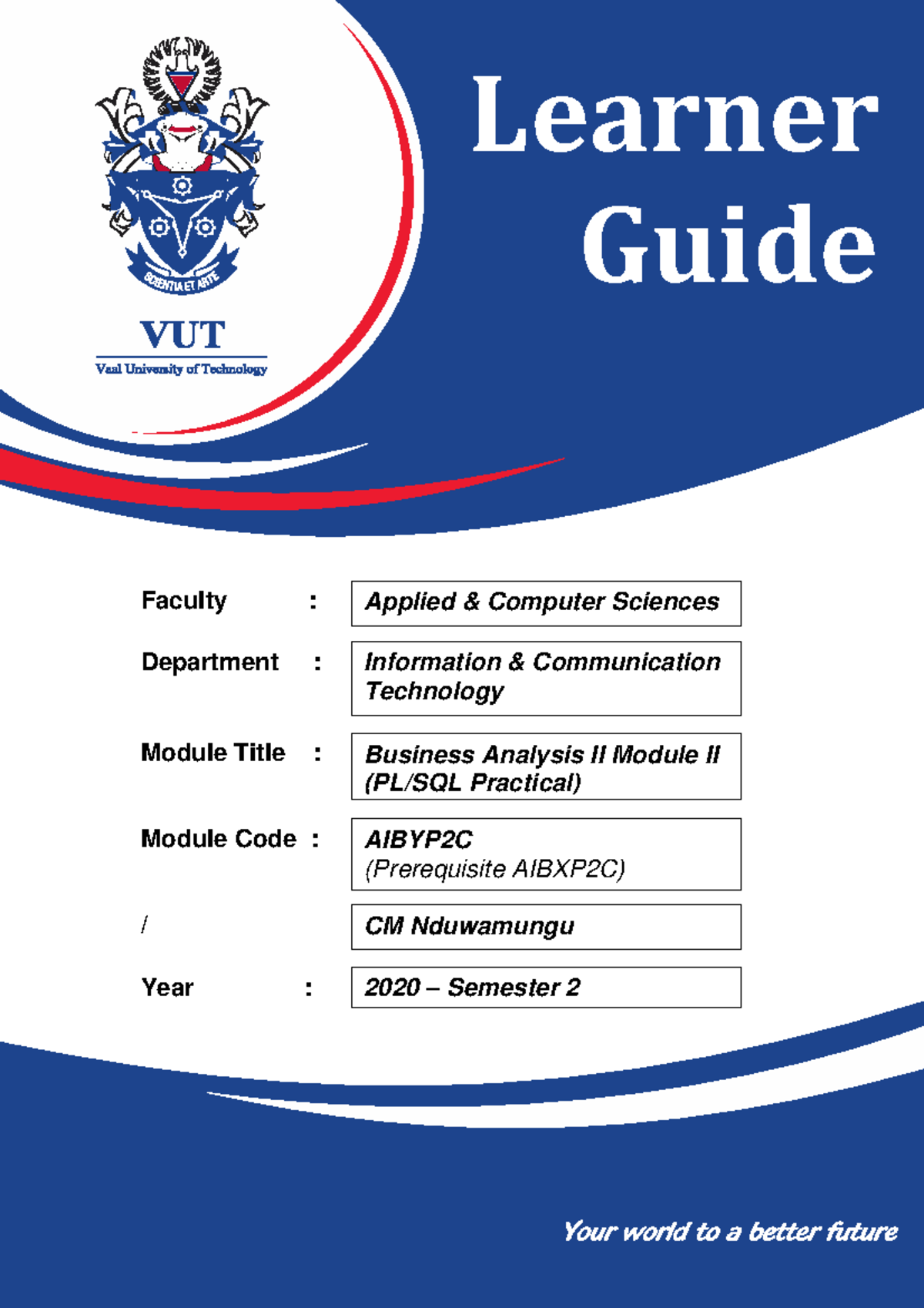 Aibyp 2C Learner Guide 2020 2 - Applied & Computer Sciences Information ...