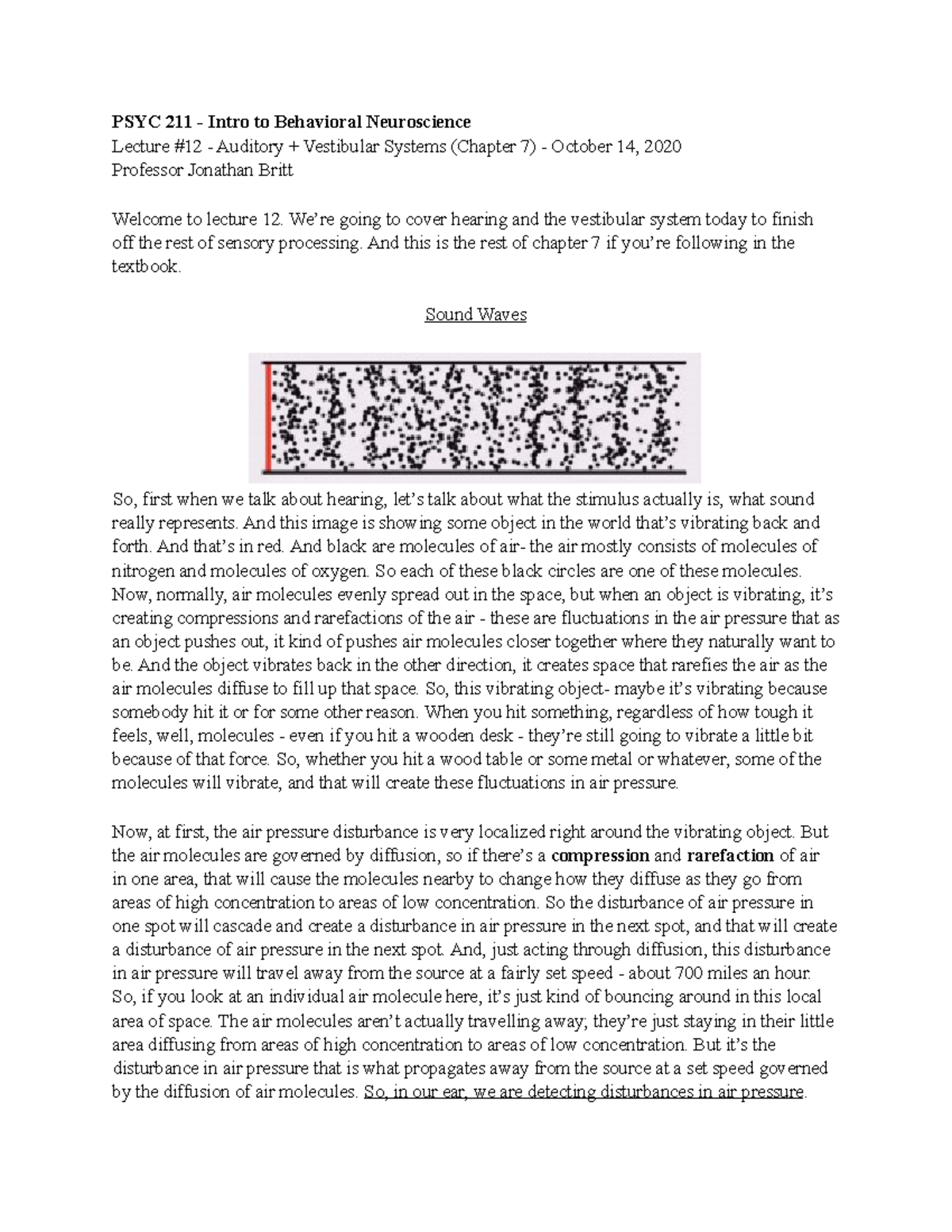 PSYC 211 - Lecture 12 - Teacher was Jonathan Britt - PSYC 211 - Intro ...