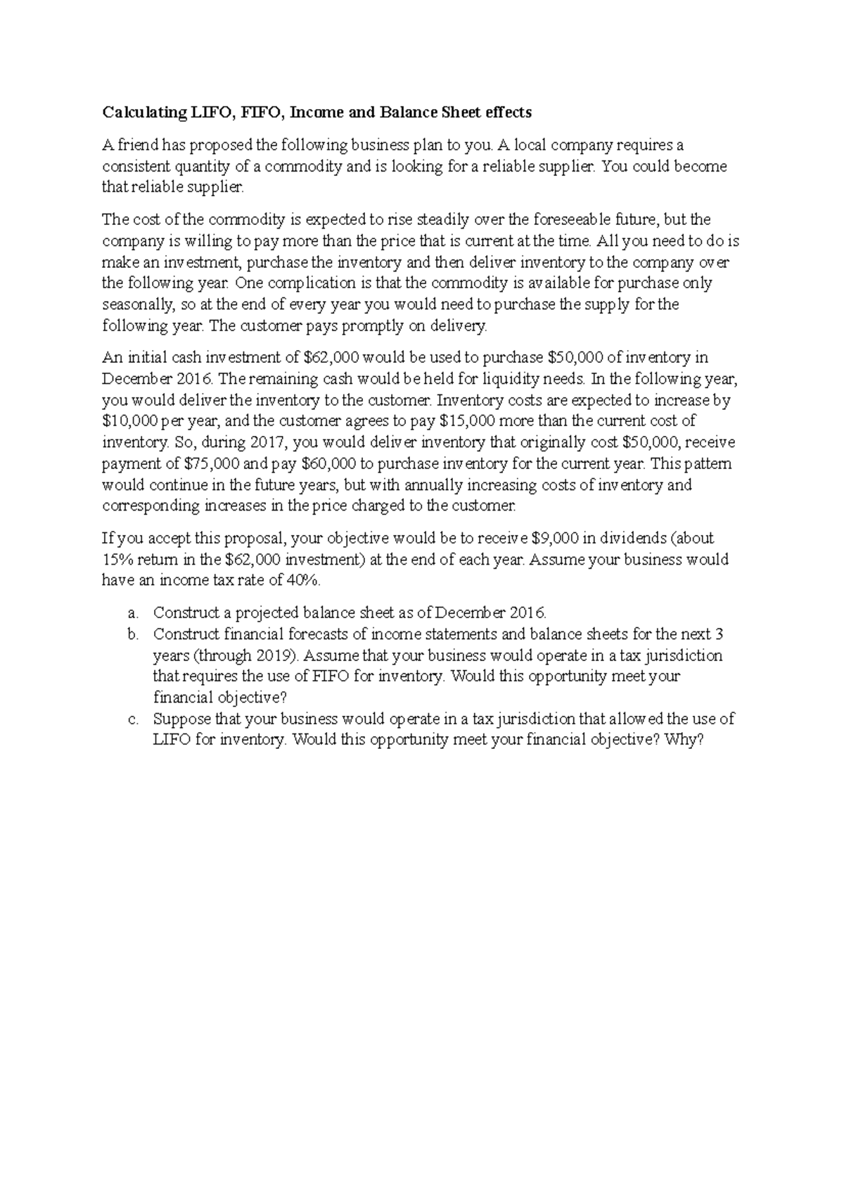 LIFO FIFO Case Problem - Apuntes 5-8 - Calculating LIFO, FIFO, Income ...