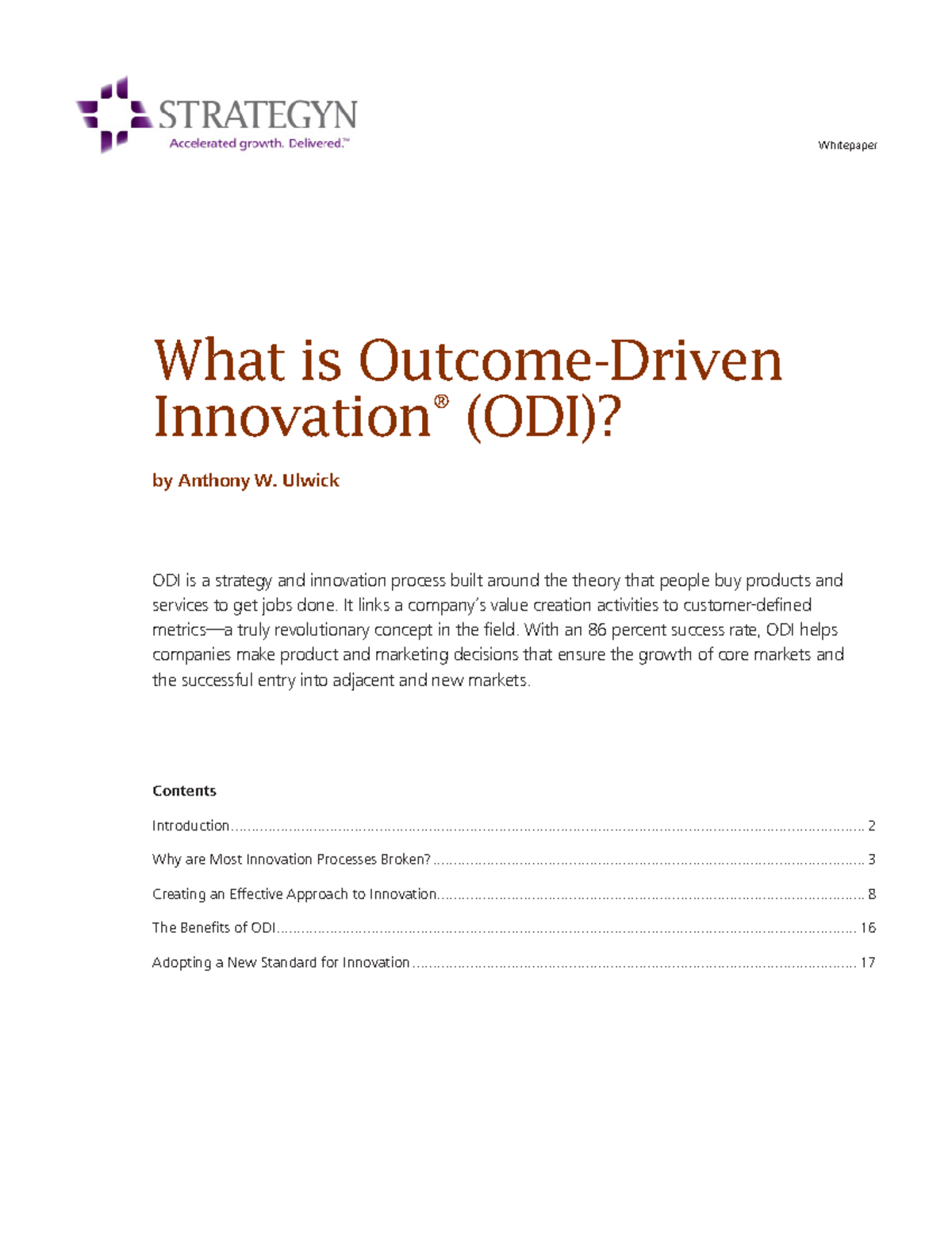 Strategyn what is Outcome Driven Innovation - What is Outcome-Driven ...