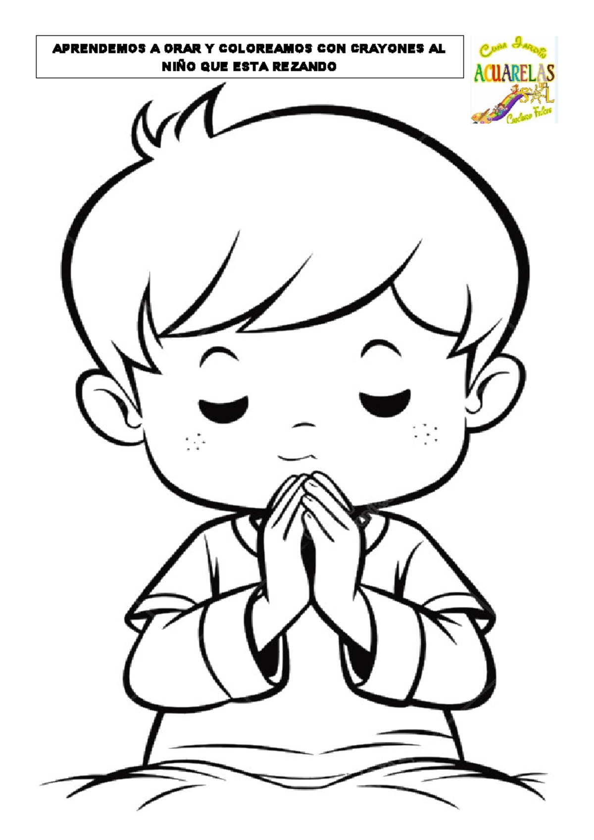 Orando - educación - APRENDEMOS A ORAR Y COLOREAMOS CON CRAYONES AL ...