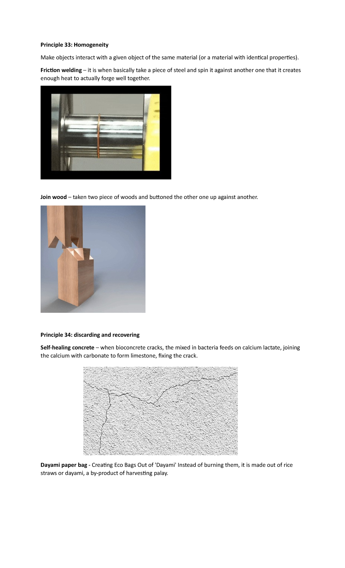 Principle-33 industrial engineering project - Principle 33: Homogeneity ...