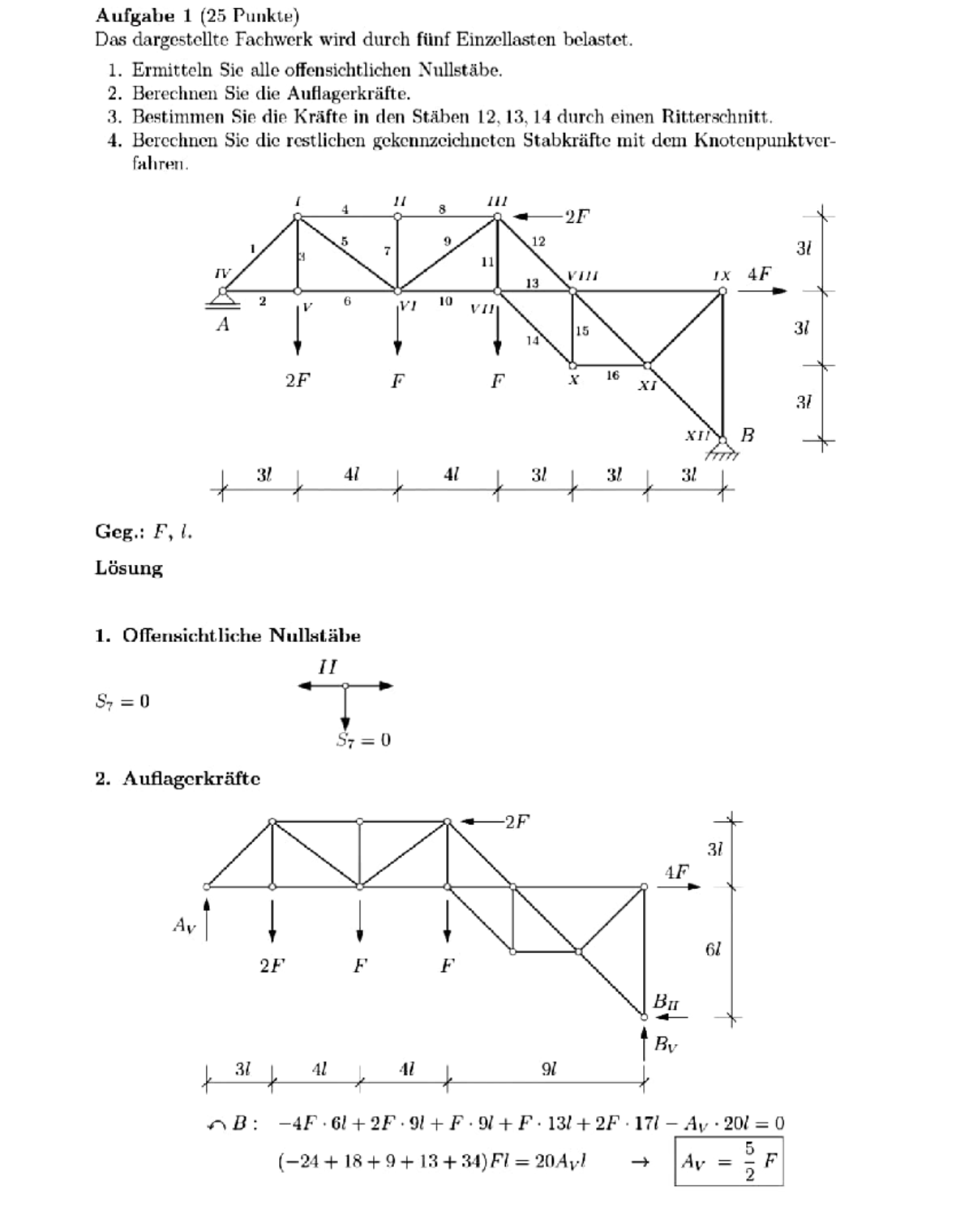 TM-Klausur SS 14 - Sommer - Aufgabe 1 (25 Punkte) Das dargestellte ...