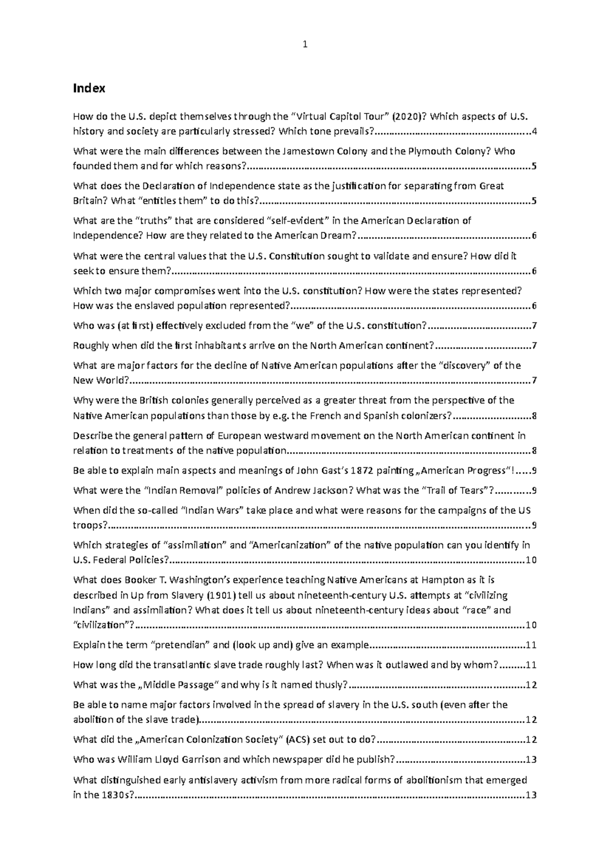 American Culture - Exam - American Culture: History and Society - AAU ...