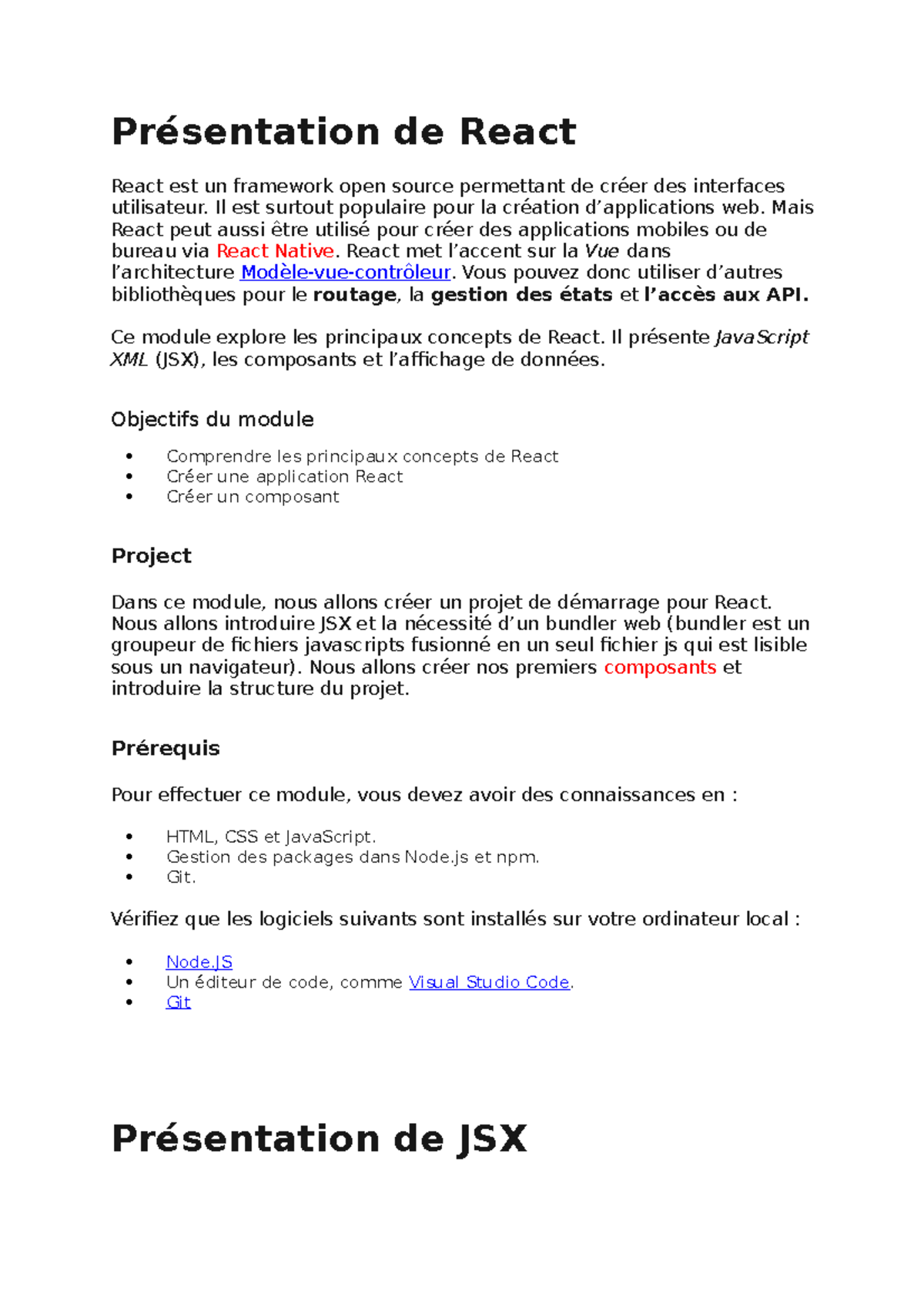 Création de vos premières applications web avec React - Présentation de ...
