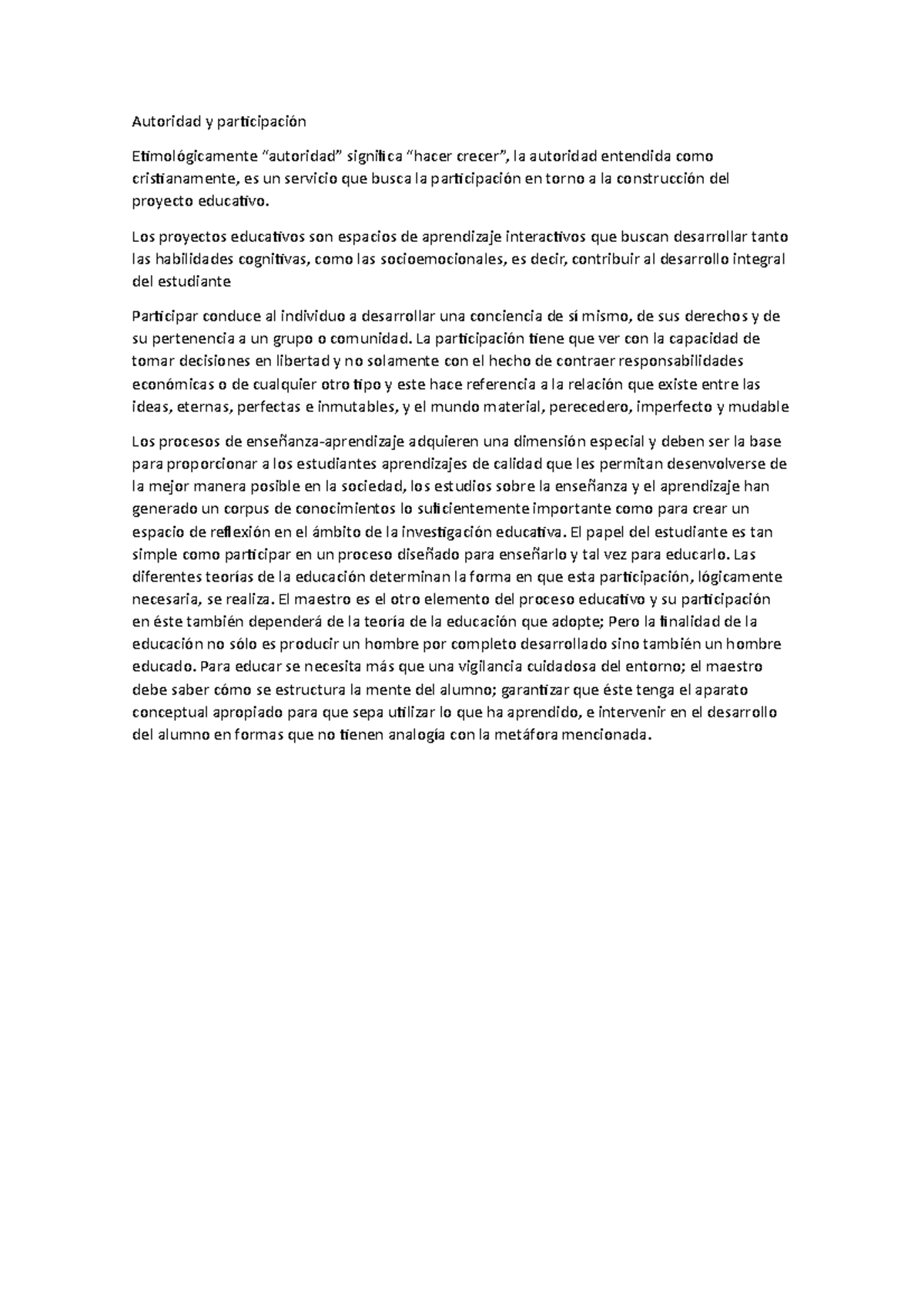 Etimologicamente - apuntes de clase - Autoridad y participación ...