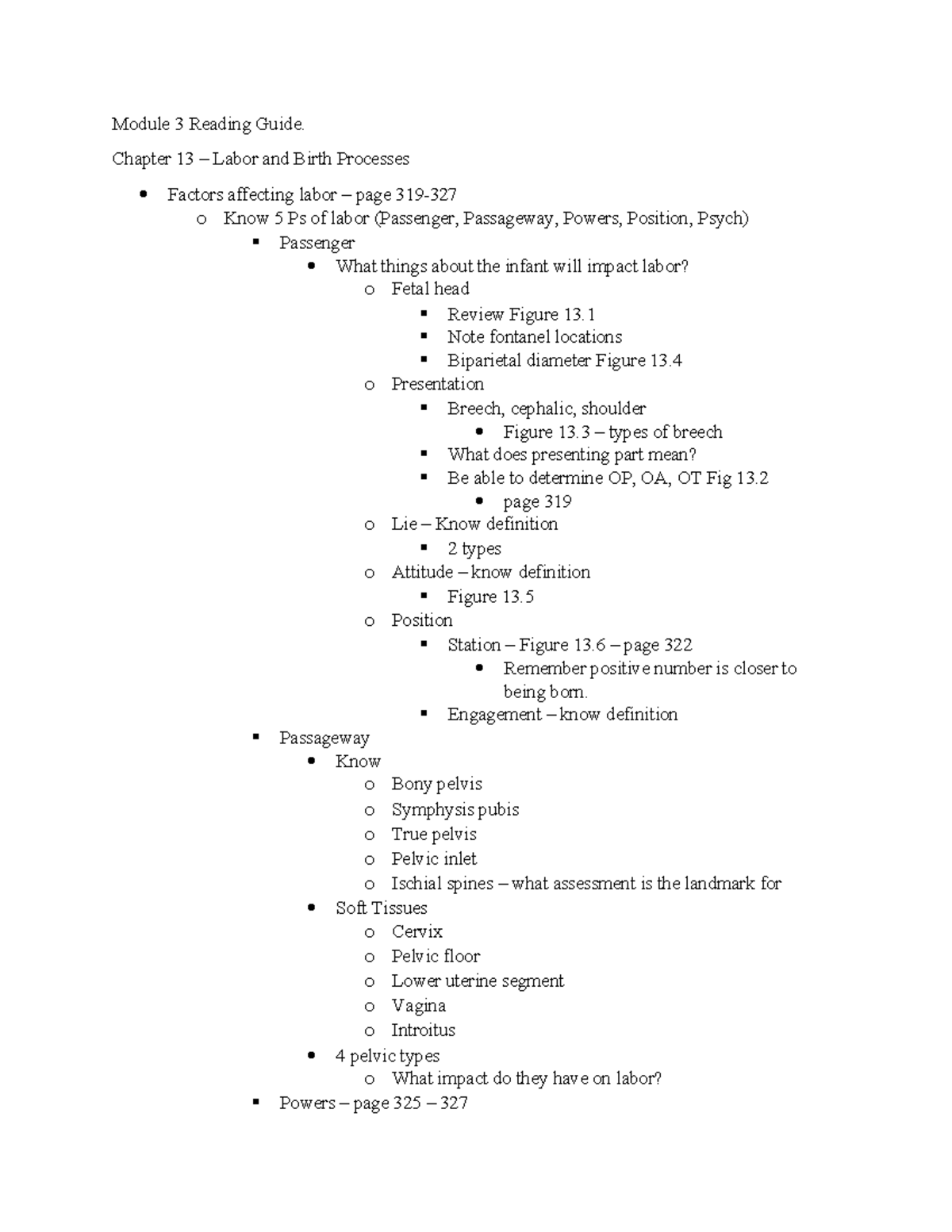 Module 3 Reading Guide - Summary Maternal Child Nursing Care - Module 3 ...