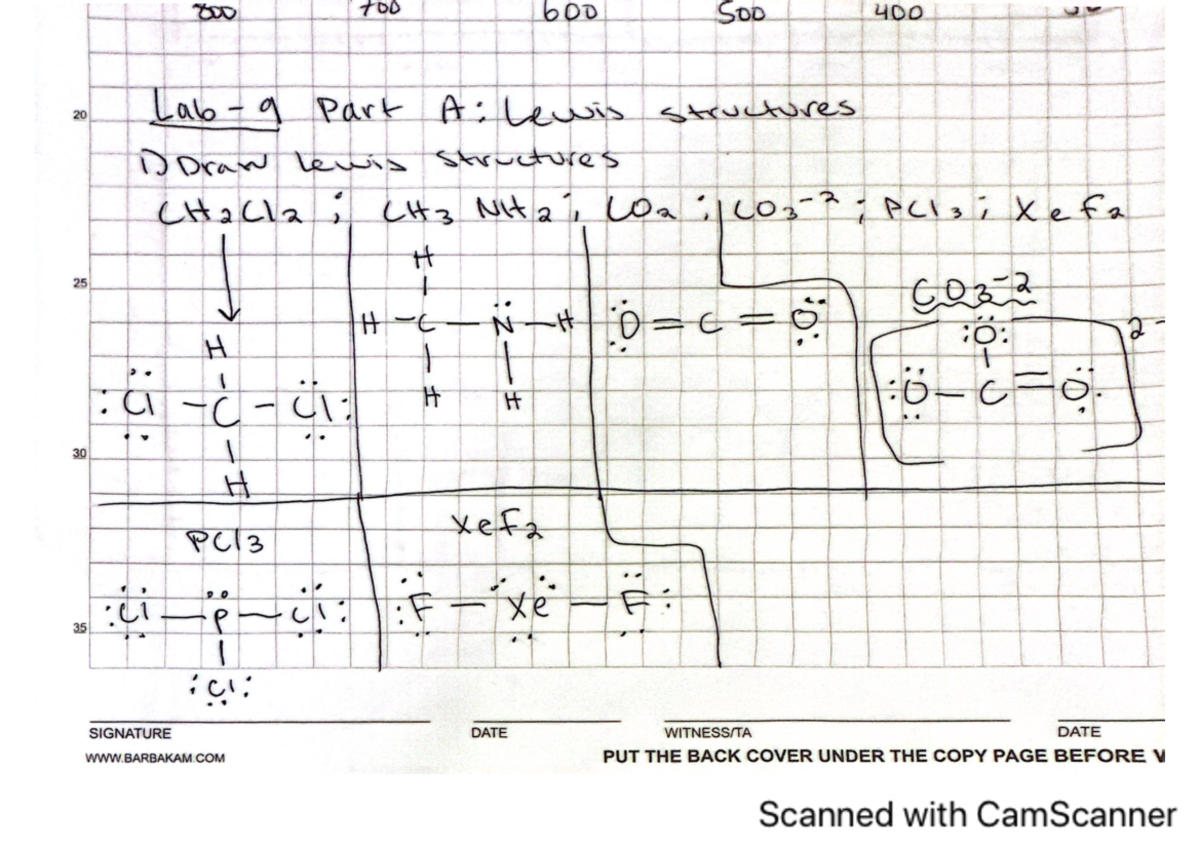 Electron structure and molecular shape - CHM-113 - 800 too 600 500 400 ...