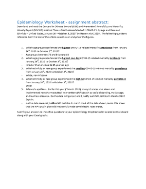 [Solved] meaning of prevalence and incidence - micro (bio 106) - Studocu
