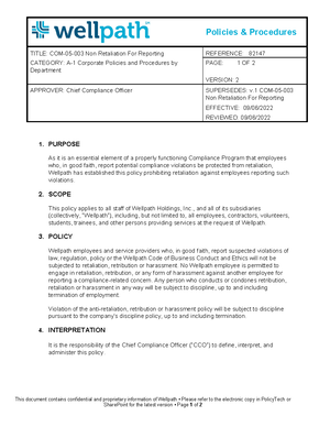 COM-05-002 Reporting Suspected Non-Compliance (82146) - This document ...