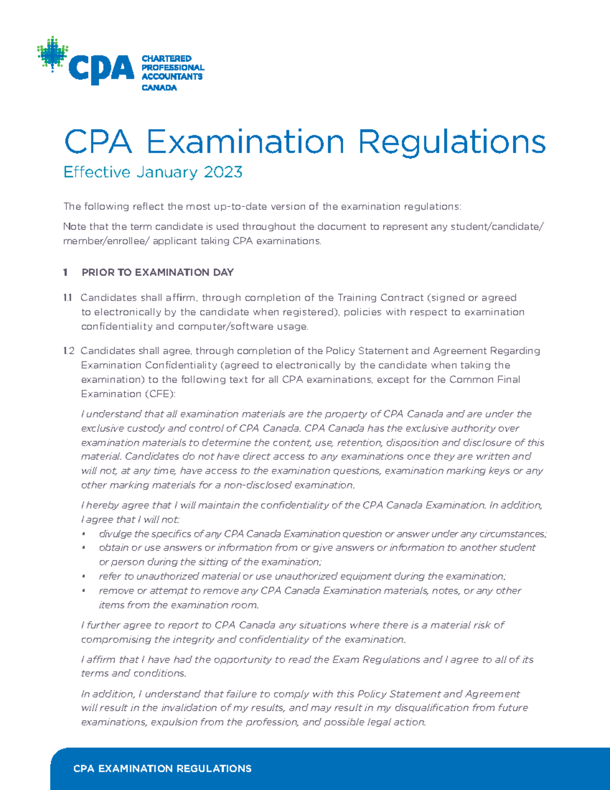 CPA Exam Regulations - CPA Examination Regulations Effective January ...