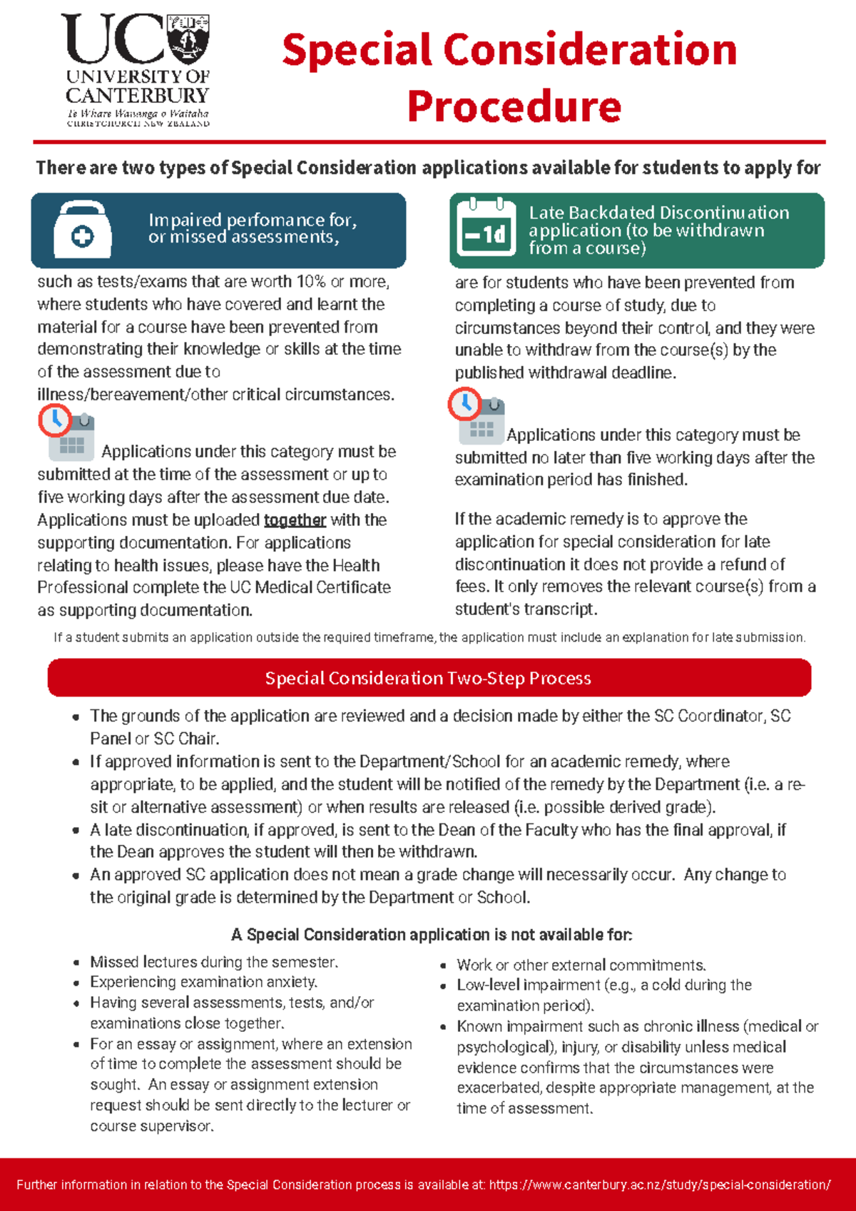 2023 Special Consideration Process - are for students who have been prevented from completing a ...