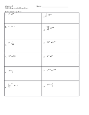 WS 4 The Number e (Graphs) - Algebra 2 Name ...