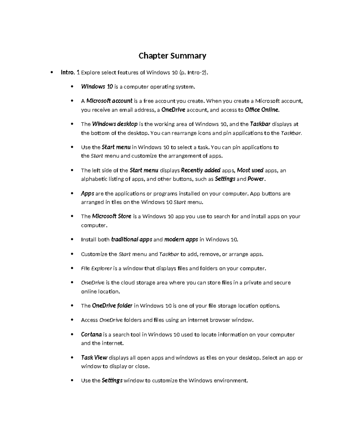 Chapter Summary-Computer - Chapter Summary Intro. 1 Explore select ...