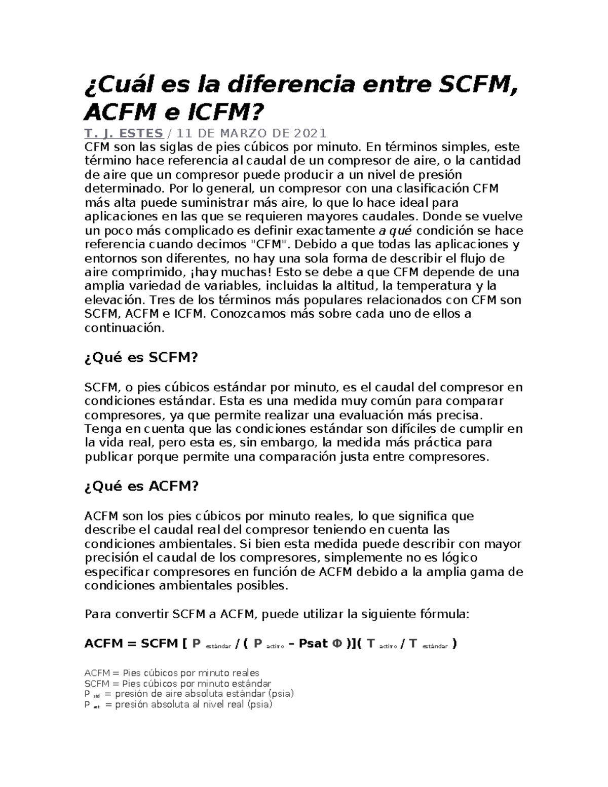 Cuál es la diferencia entre SCFM - ¿Cuál es la diferencia entre SCFM ...