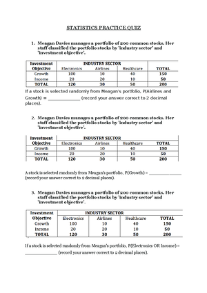 Stats Subject Outline - SUBJECT OUTLINE 26134 Business Statistics ...