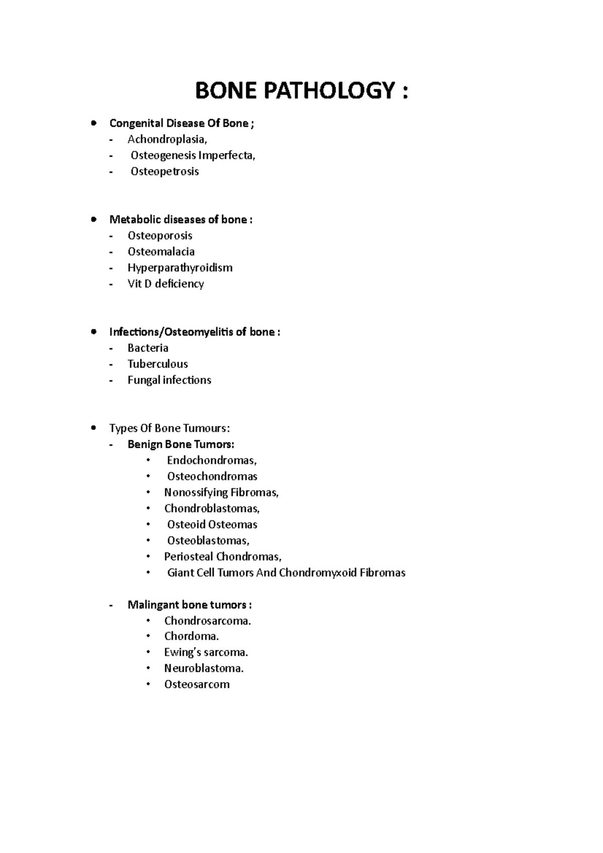 BONE Pathology - BONE PATHOLOGY : Congenital Disease Of Bone ...