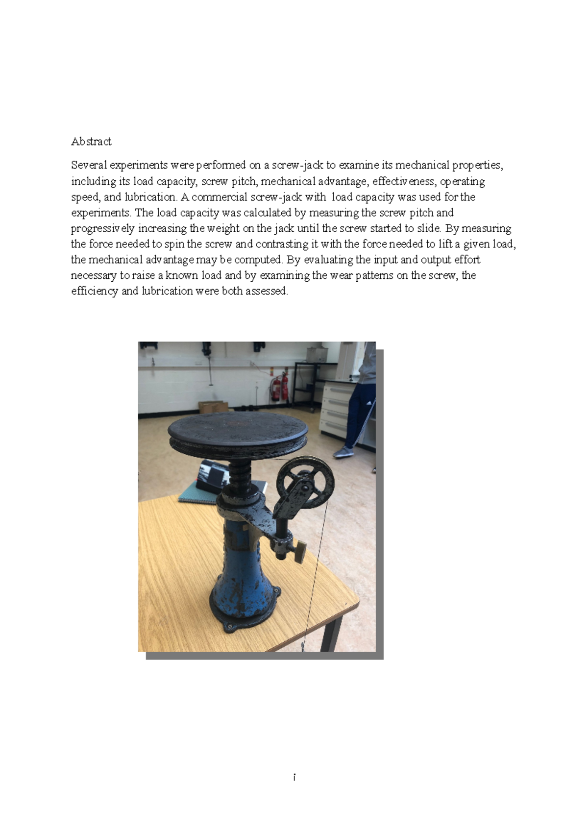 Dynamics - Abstract Several experiments were performed on a screw-jack ...