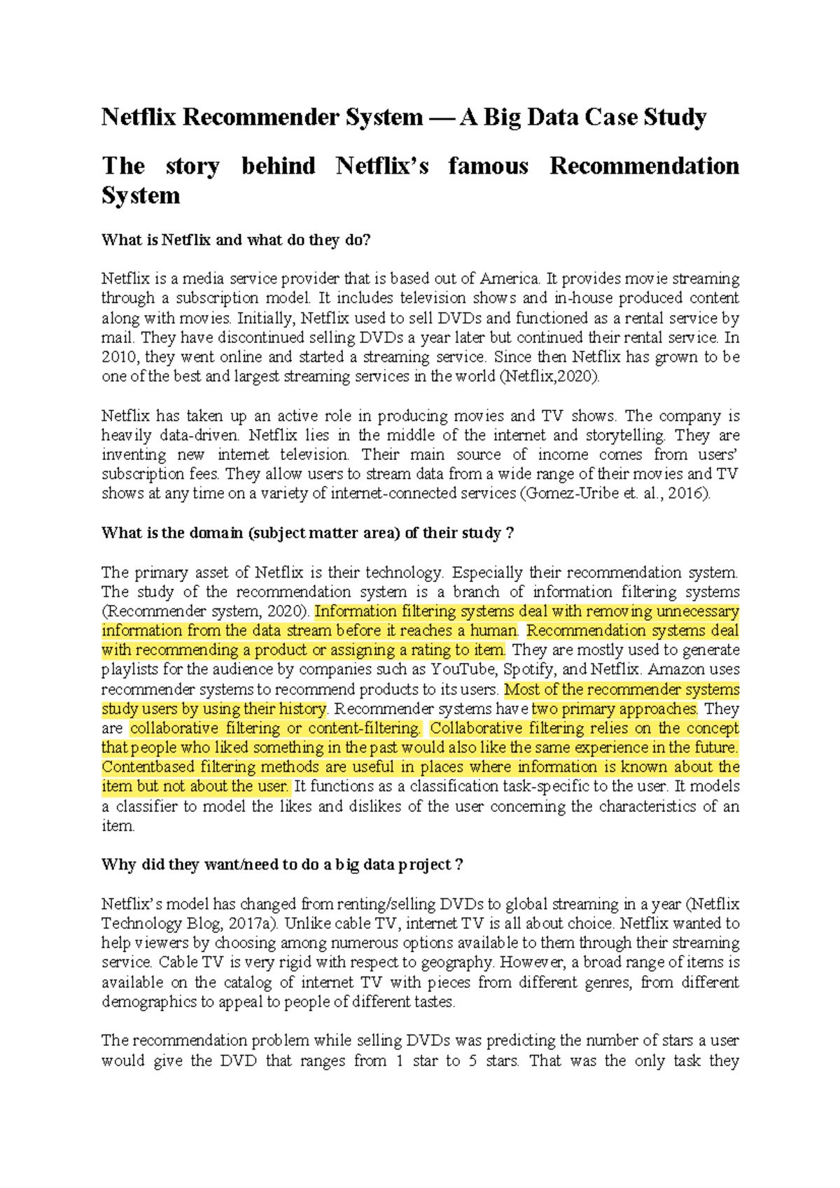 Netflix Case Study - nil - Netflix Recommender System — A Big Data Case ...