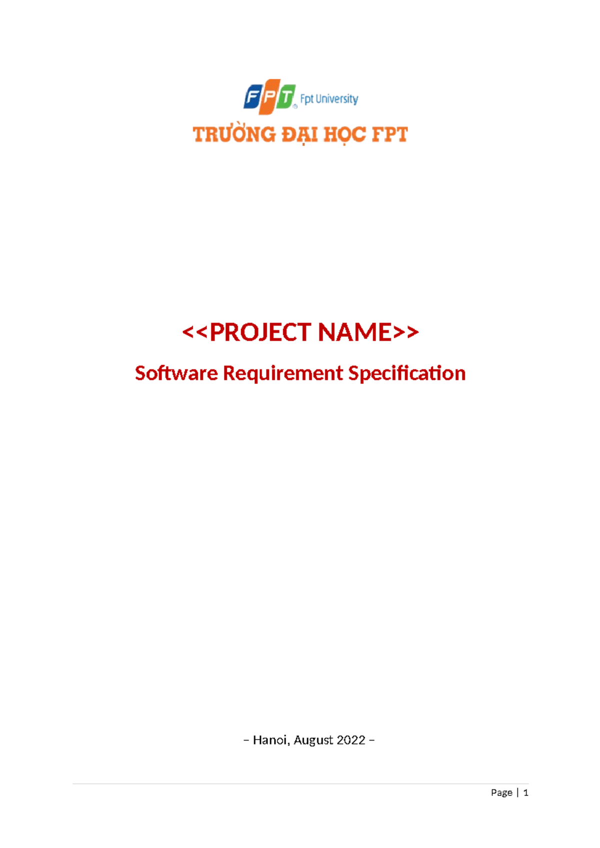 Template 2 SRS Document - Software Requirement Specification – Hanoi, - Studocu