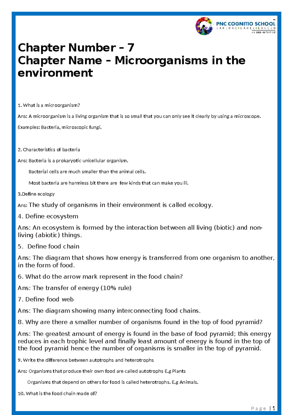 Grade 6 Chapter 7 notes - Bla blab;abla - Chapter Number – 7 Chapter ...