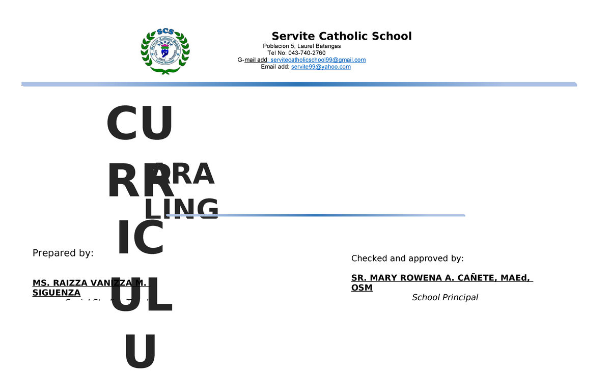 AP 8 - KLJKL; - Servite Catholic School ####### Poblacion 5, Laurel ...